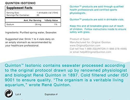 Quinton Isotonic-Marine Plasma (30 glass ampules) AKA QuintEssential .9 ...